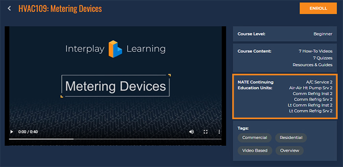 Easily Earn NATE CEUS | Interplay Learning HVAC Courses